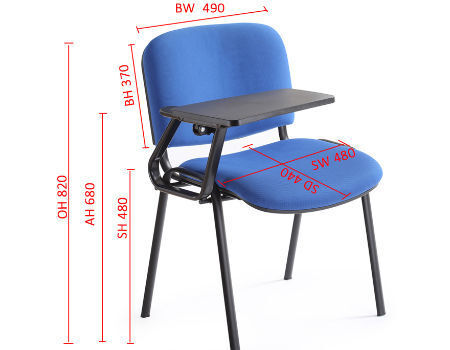 Study chair with writing pad price store
