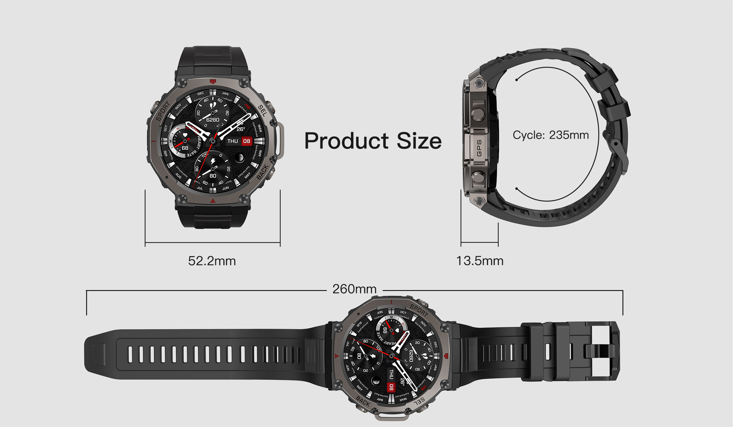 Bulk Buy China Wholesale Dm58 Gps Watch For Men Smart Watch 1.43inch ...