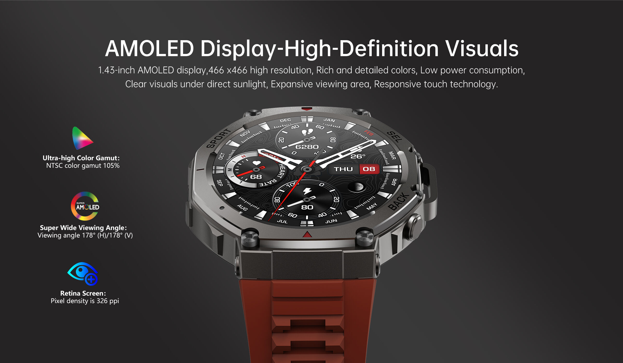 Bulk Buy China Wholesale Dm58 Gps Watch For Men Smart Watch 1.43inch ...