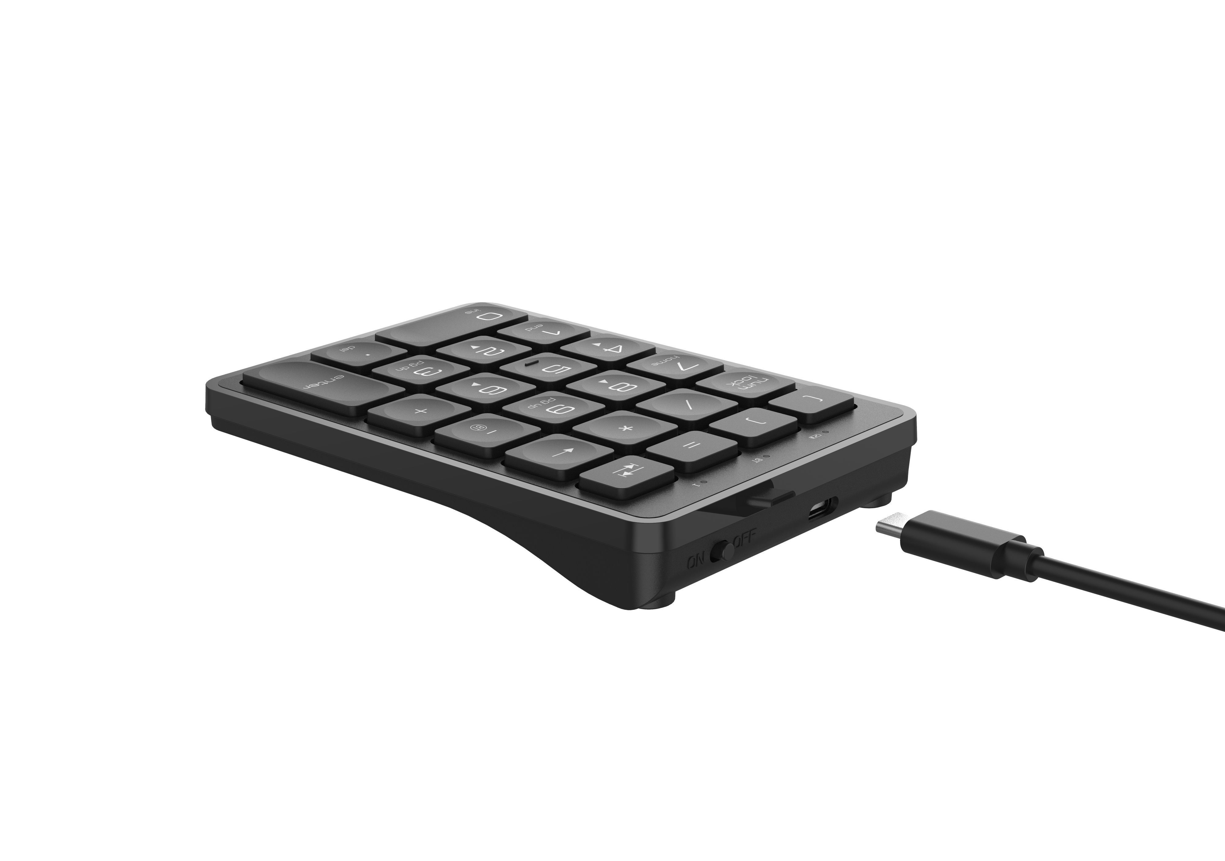 Wireless 22-key Numeric Keypad, Portable 2.4 Ghz Number Pad For Laptop ...