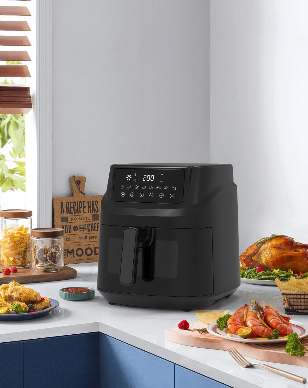 Large Capacity Modern Digital Electric Air Fryer Creative Multi-recipe ...