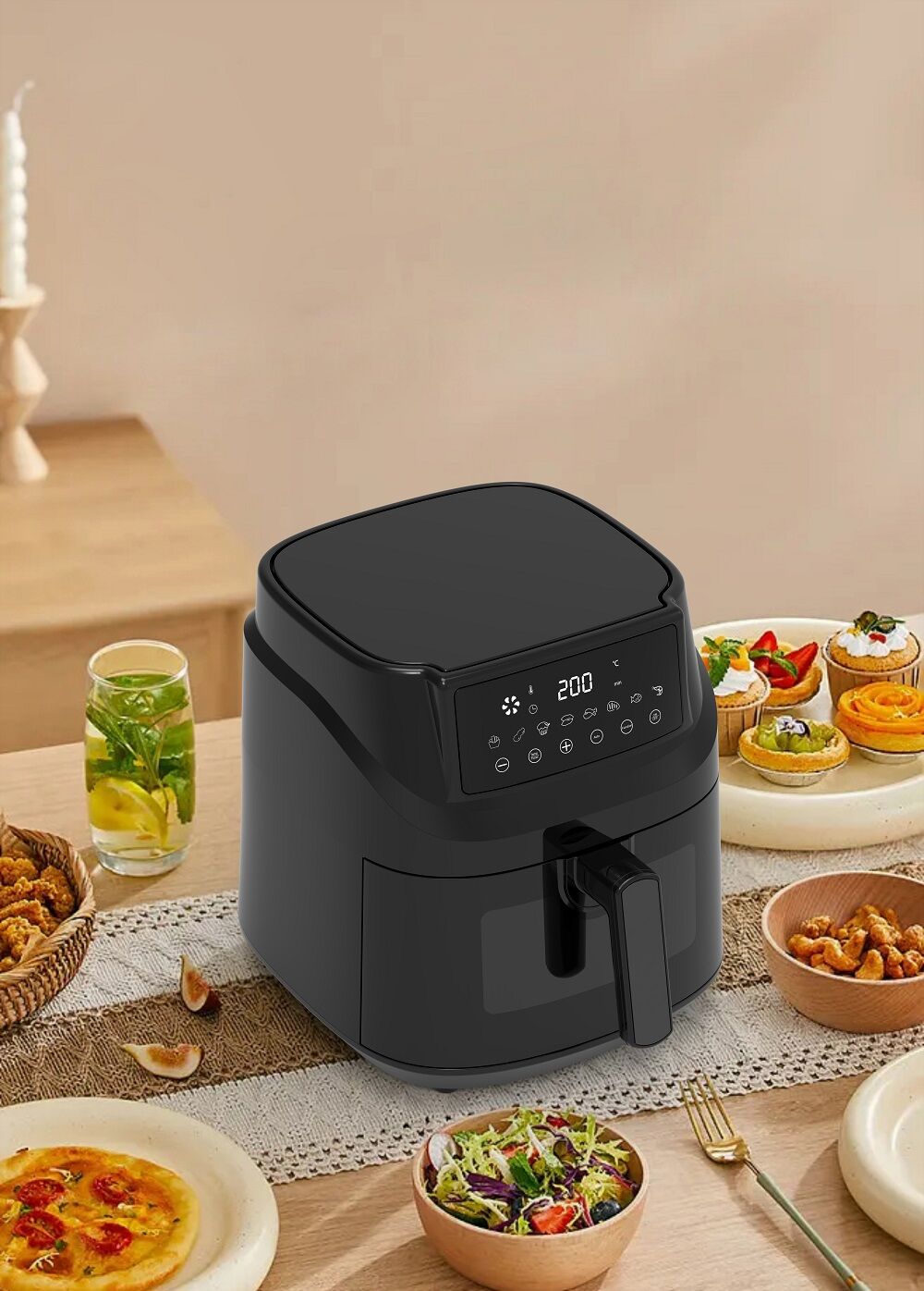 Large Capacity Modern Digital Electric Air Fryer Creative Multi-recipe ...