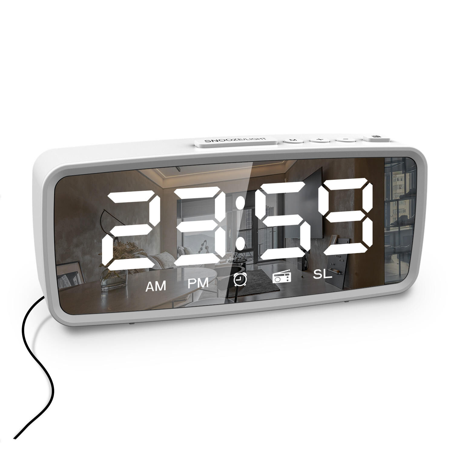 Night Light Desk Led Countdown Timer Loud Voice Alarm Hourly Telling ...