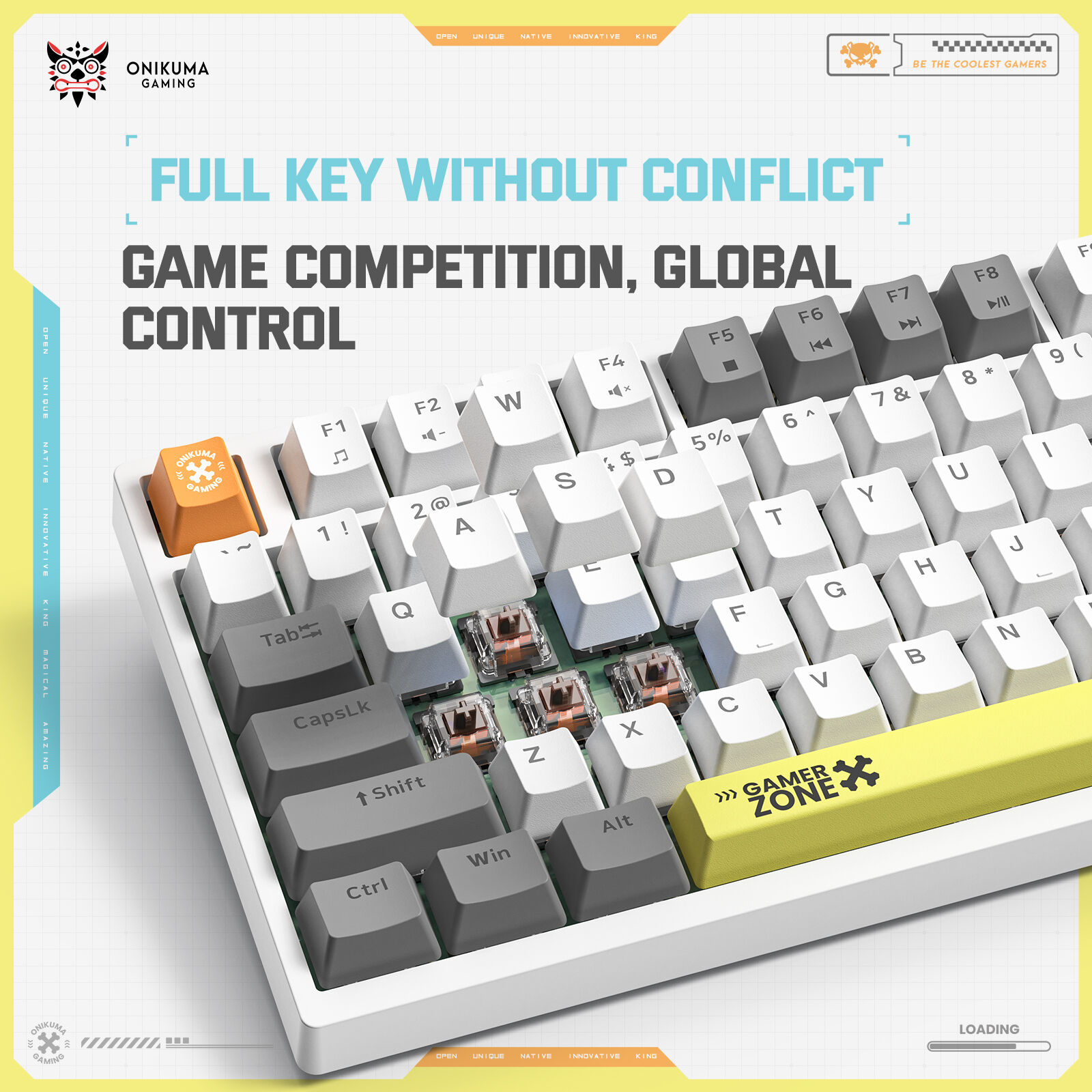 Onikuma G58 Good Wired Mechanical Gaming Rgb Lighting Hot-swappable ...