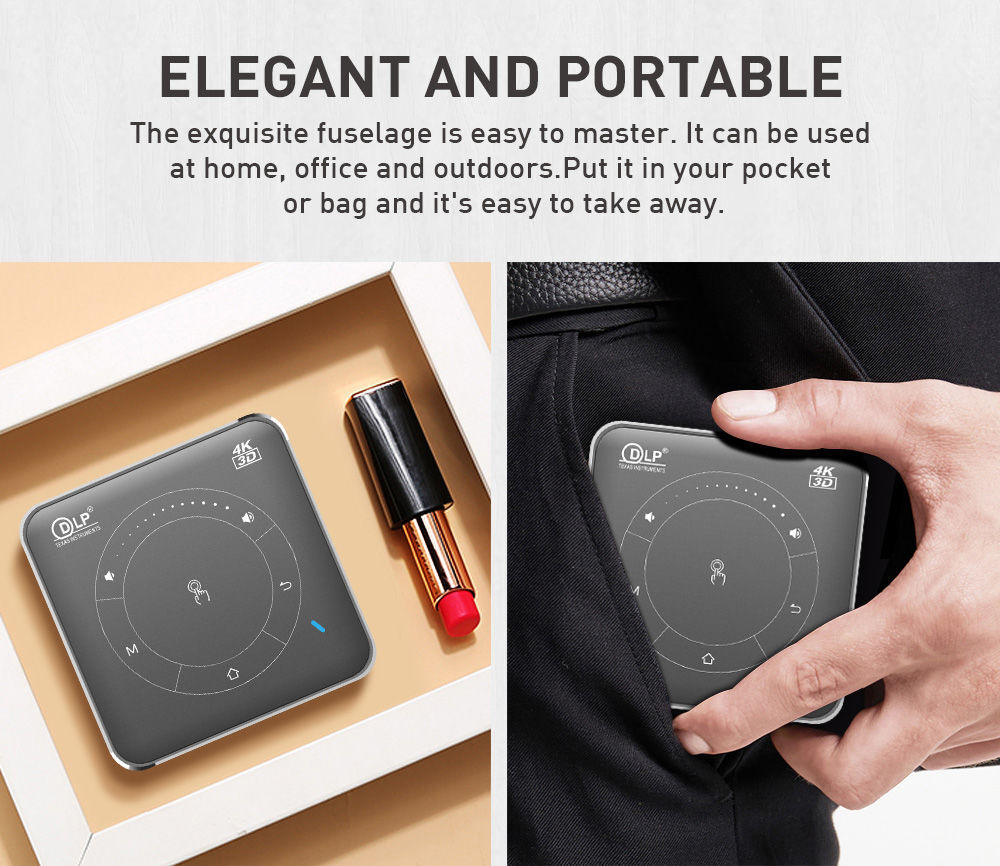 Mini Projector Portable Smart Wireless Dlp Projector With 5g Wifi And ...