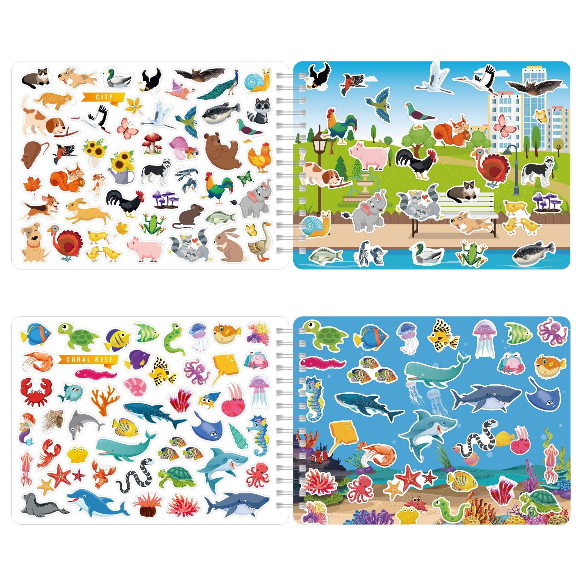 Animal Sticker Book Activity For Kids, Toddler Airplane Travel ...