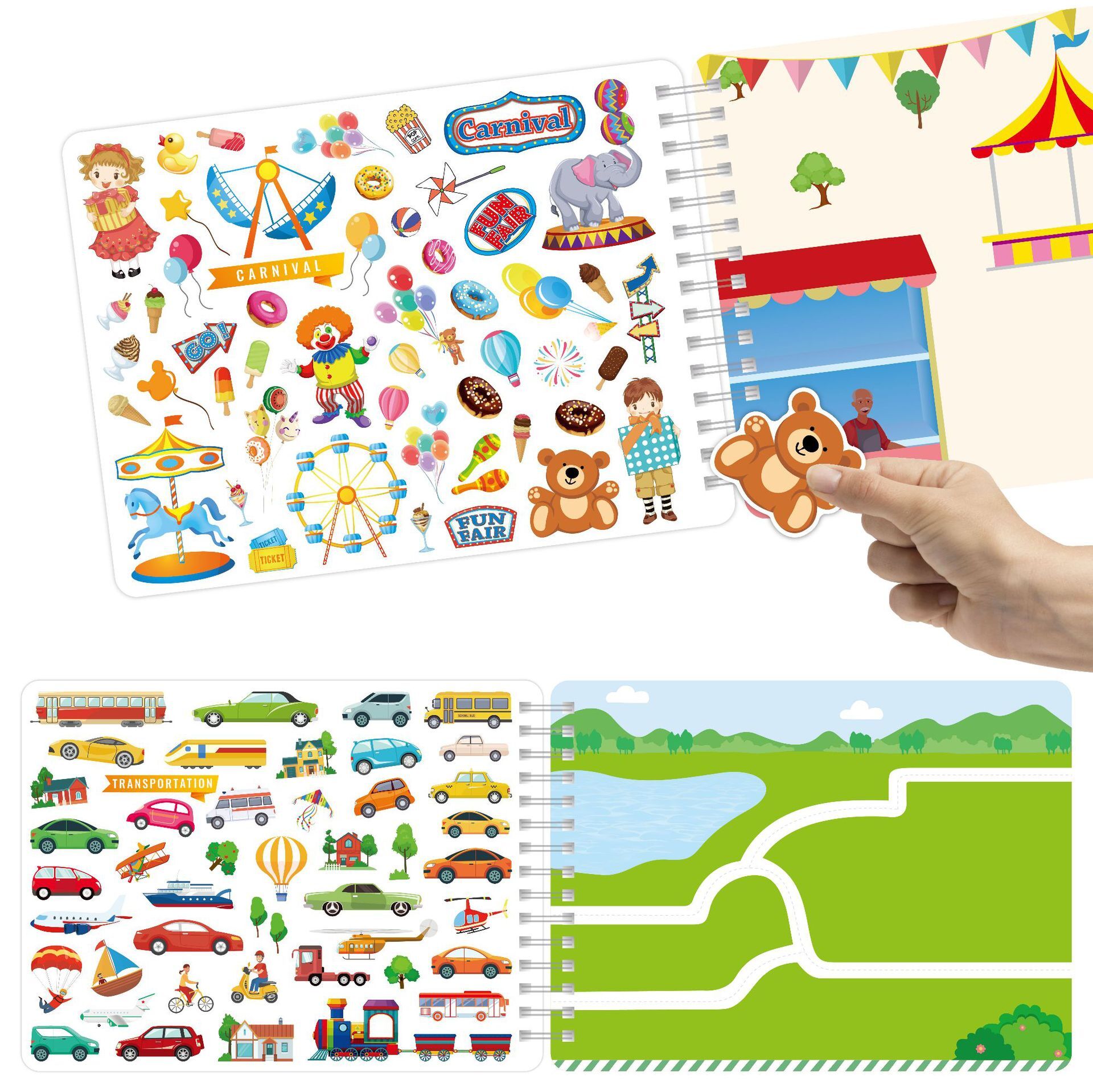Animal Sticker Book Activity For Kids, Toddler Airplane Travel ...