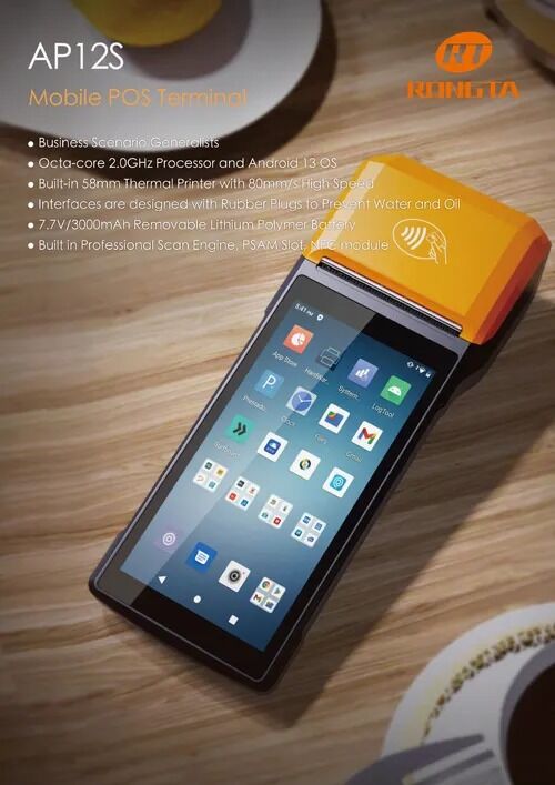 All-in-one Handheld Pos Terminal - Mobile Payment Device With Touchscreen, Thermal Printer, Nfc ...