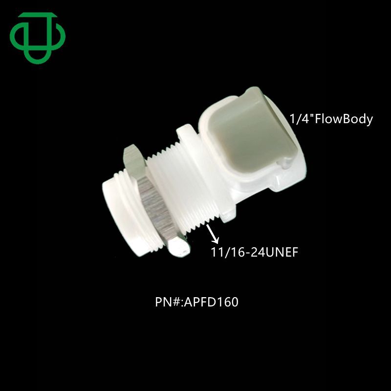 Pom/epdm Black 3/8" Hose Barb Tube Connector Plastic Panel Mount Quick ...