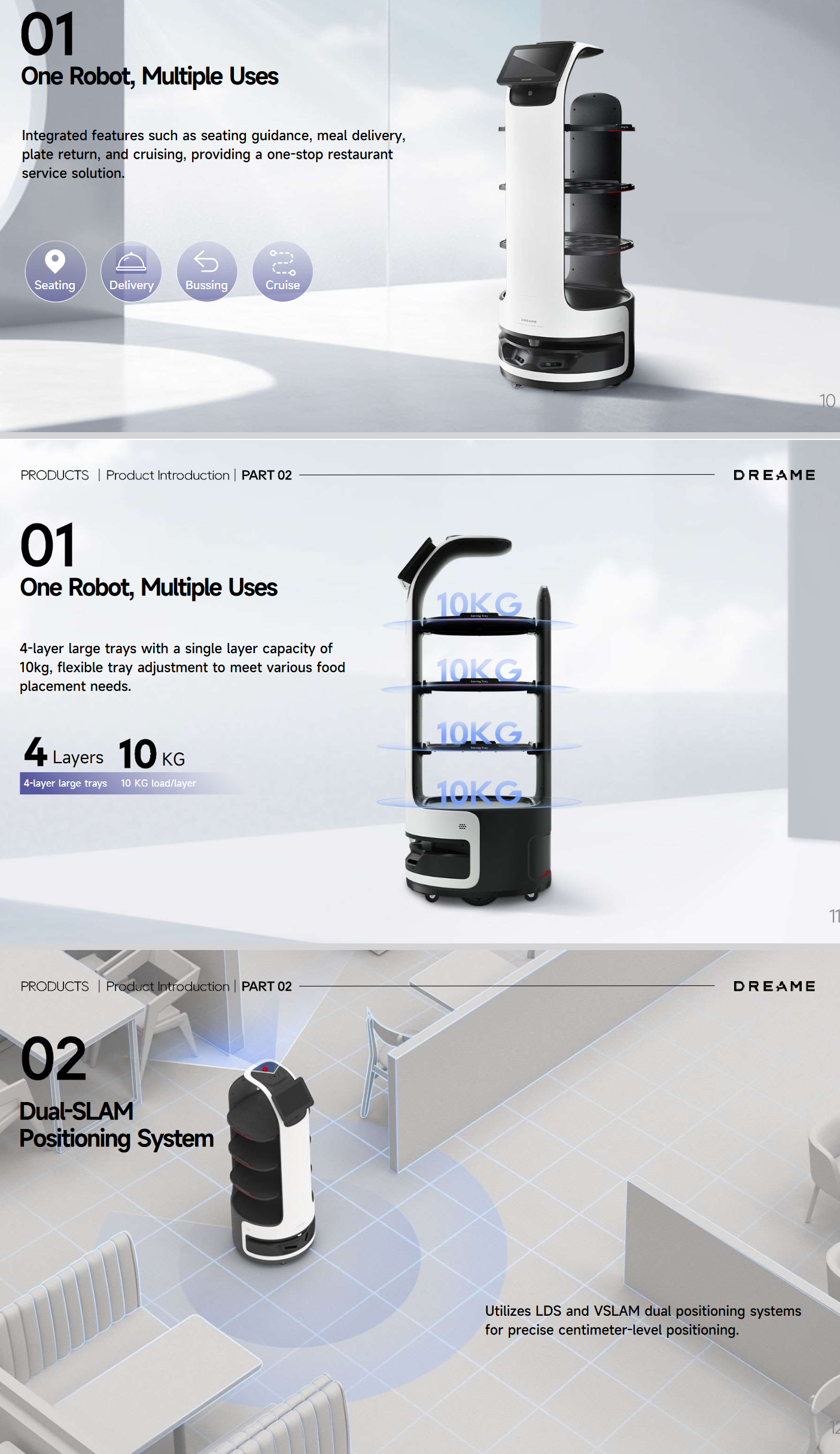 Hotel, Restaurant, Cafe, Hospital, High-quality Service Robot, Food ...