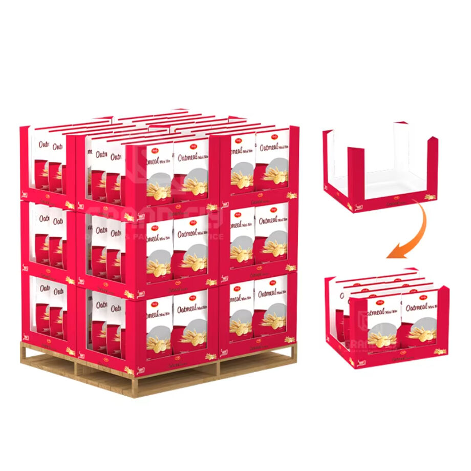 Custom Sam's Wm Cardboard Pod Snack Food Stackable Pdq Market Tray ...