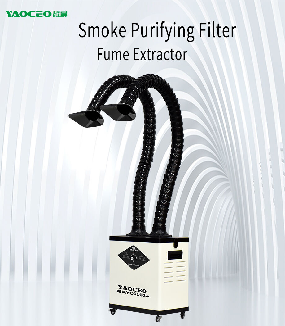 Oem Mobile Dual-station Soldering Iron Smoke Purifier, Soldering Fume ...