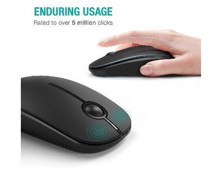 2.4g Slim Wireless Mouse With Nano Receiver, Less Noise, Portable ...