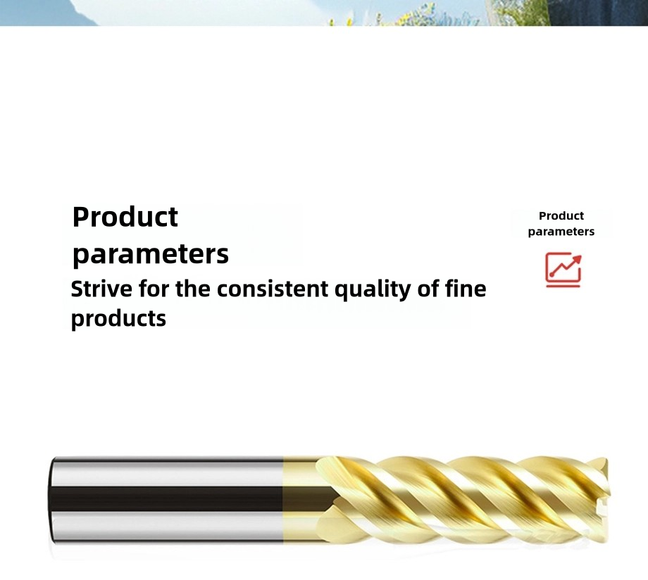 68 Degree 4 Flute Tungsten Steel Round Nose Milling Cutter Curved R ...