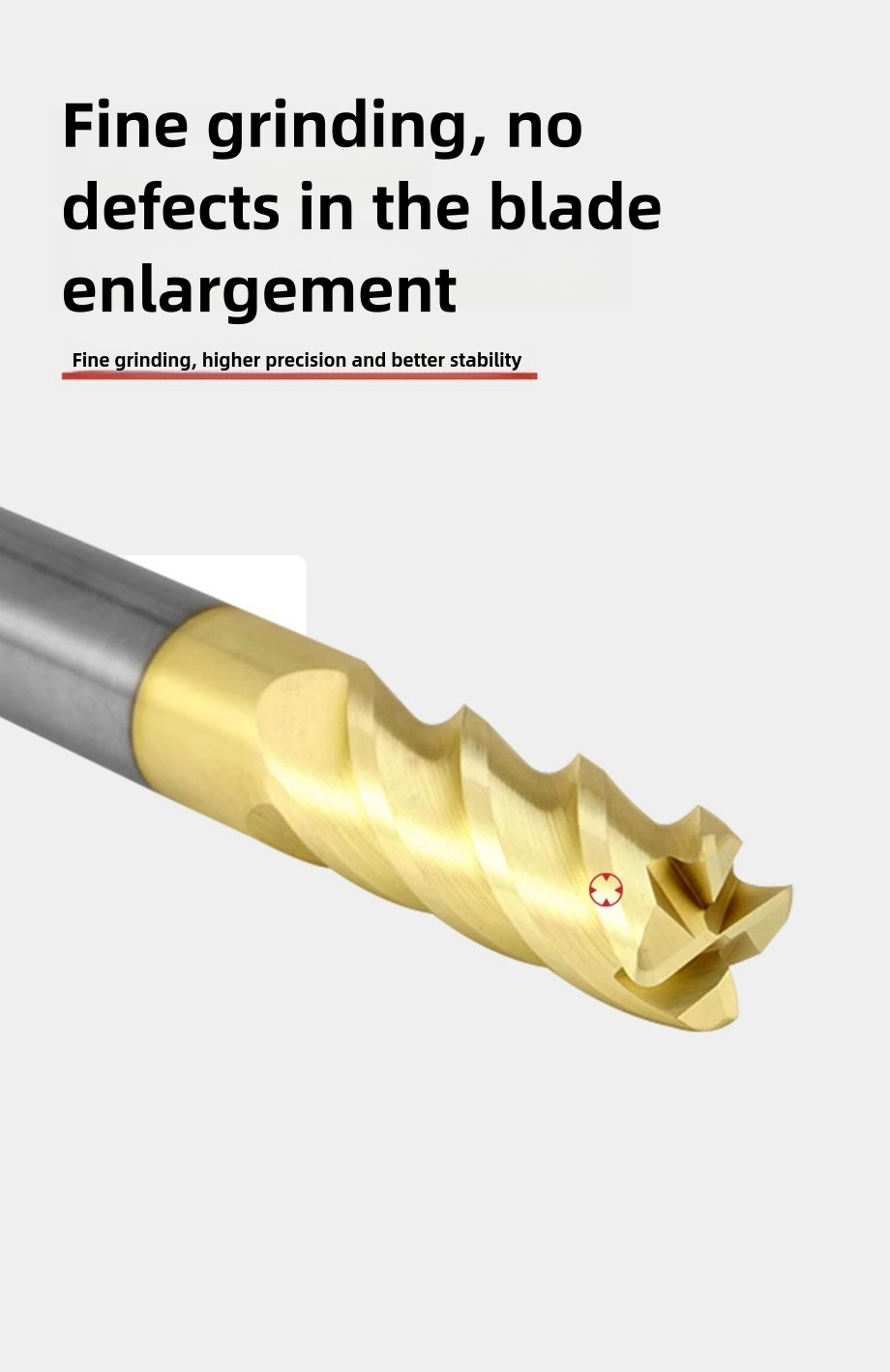 68 Degree 4 Flute Tungsten Steel Round Nose Milling Cutter Curved R ...