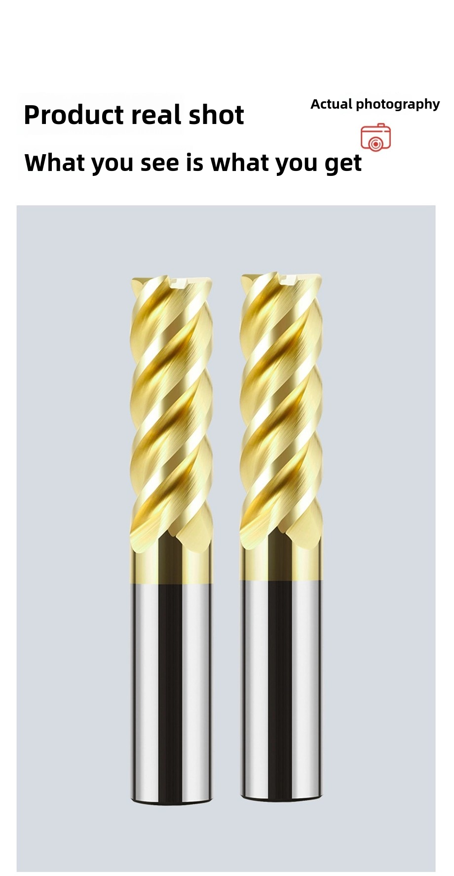 68 Degree 4 Flute Tungsten Steel Round Nose Milling Cutter Curved R ...