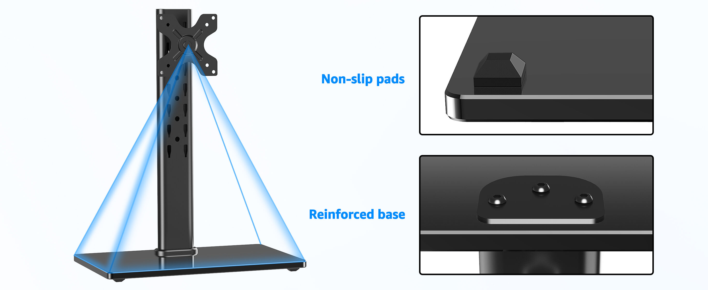Mountup 13-32 Inch Computer Screen Freestanding Single Monitor Desk ...