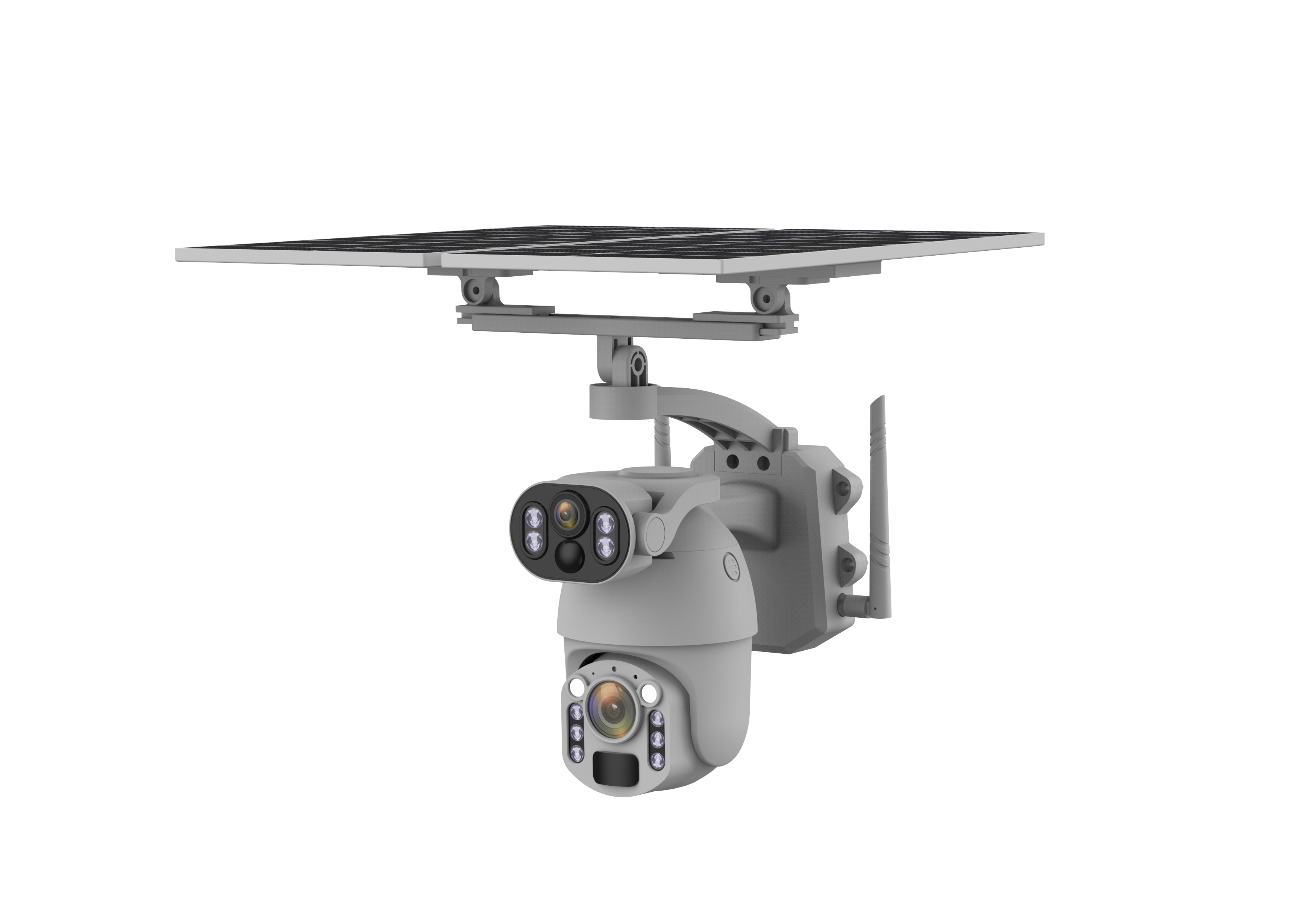 Factory Price 6mp Dual Lens Wifi Solar Energy Alert Ptz Camera Outdoor ...