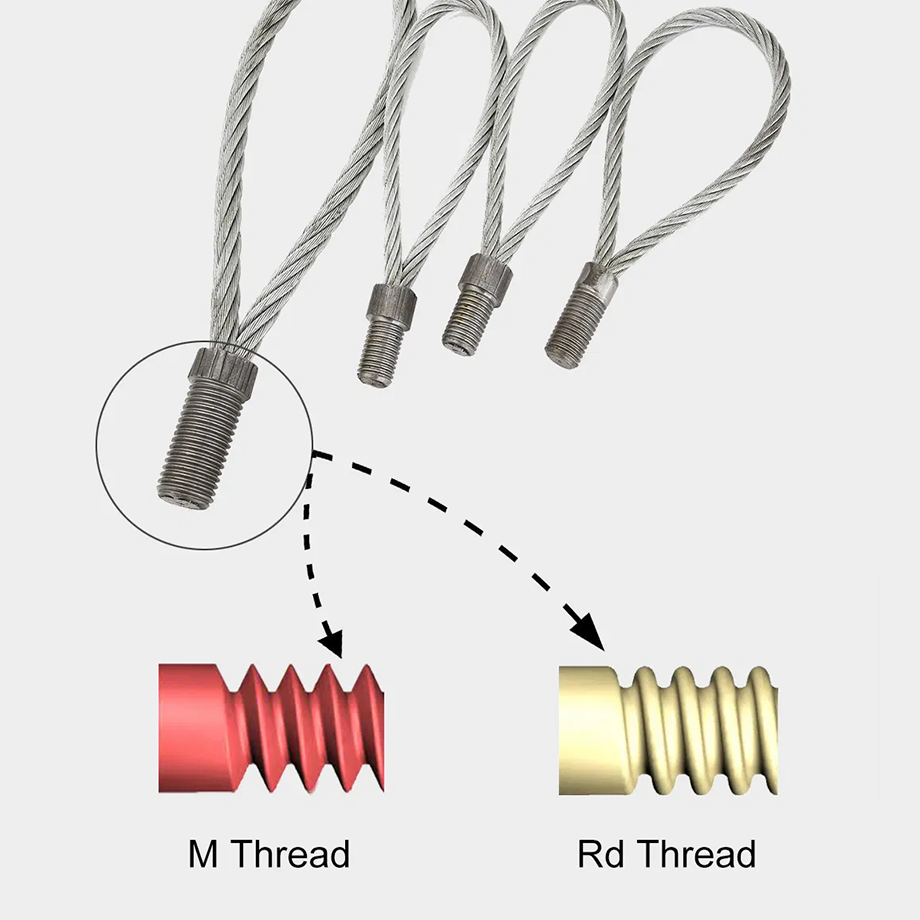 Building Material Hardware Threaded Wire Rope Lifting Cast In Loop For ...