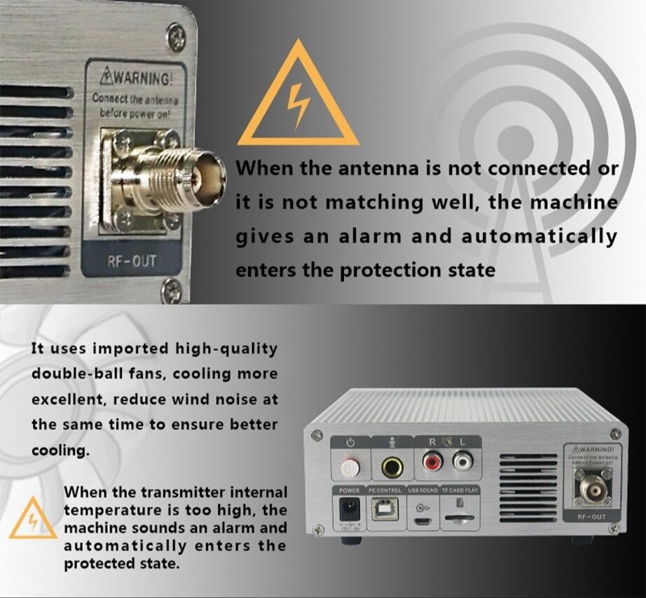 Routey Ro-25w Fm Professional Broadcast Transmitter For Car Church ...