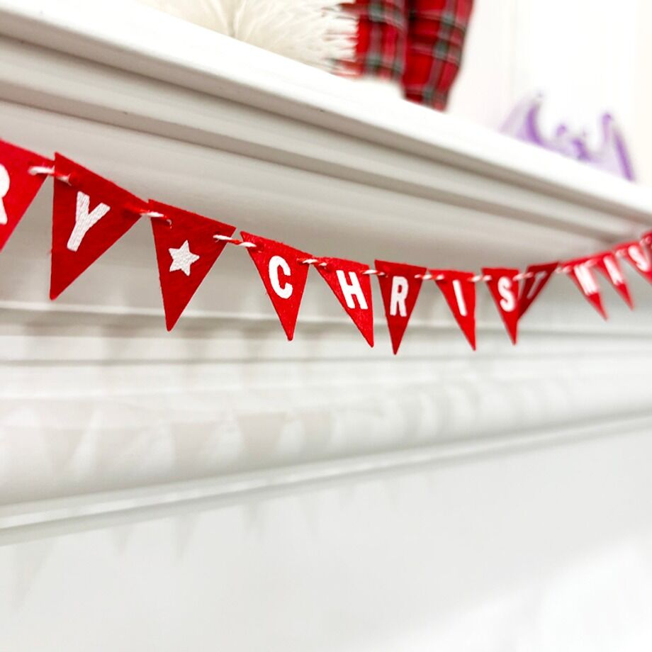 Christmas Indoor/outdoor Decoration Mini Banner Garland Bunting Hanging ...