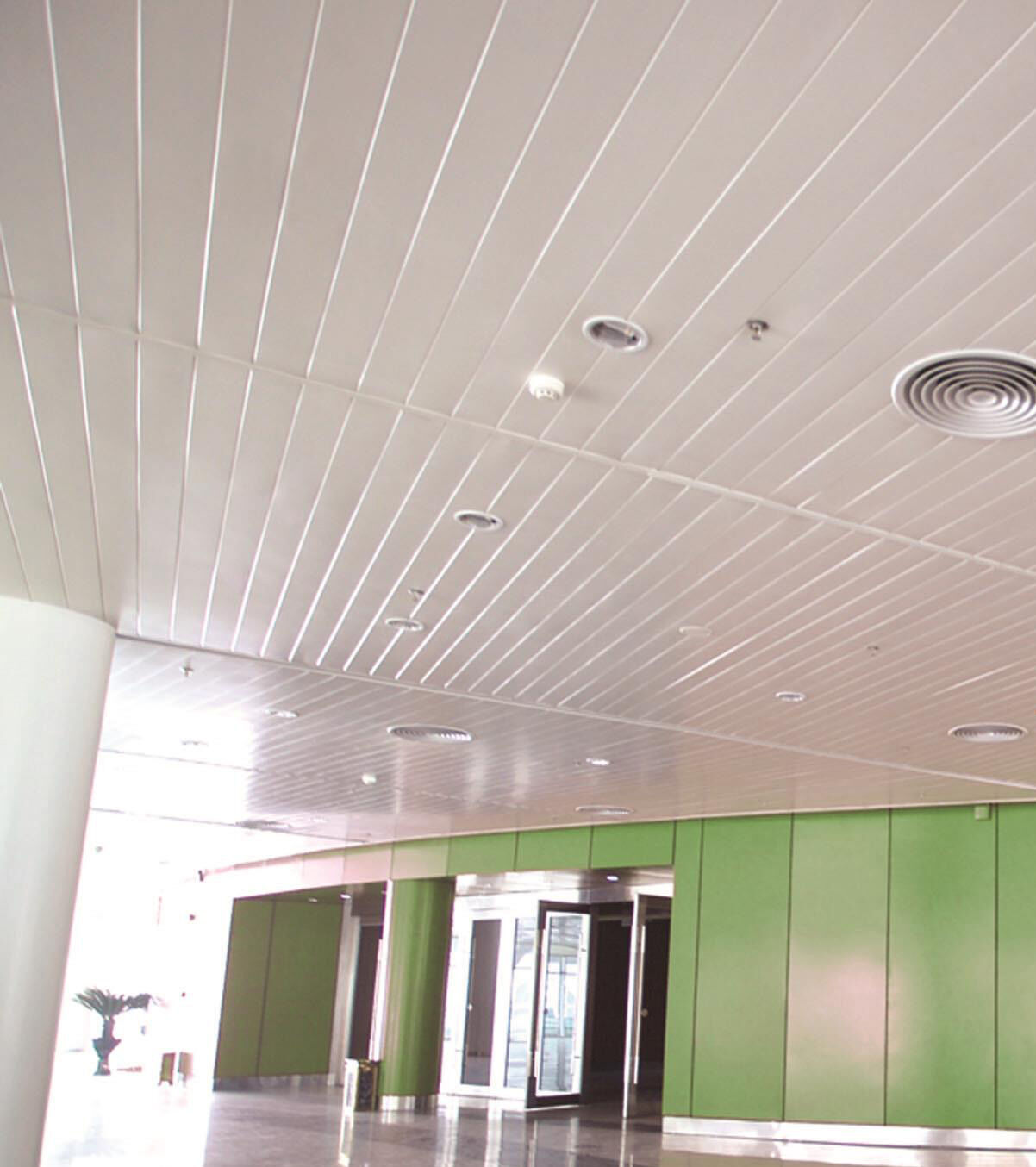 Aluminum S-strip Ceiling Wind Proof Ceiling For Gas Station - China ...