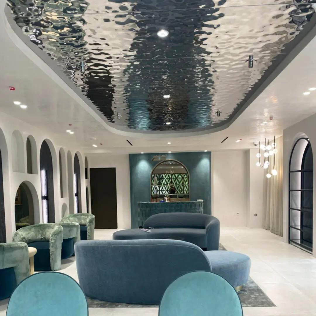 Bulk Buy China Wholesale Stainless Steel Ripple Ceiling Panel Silver ...