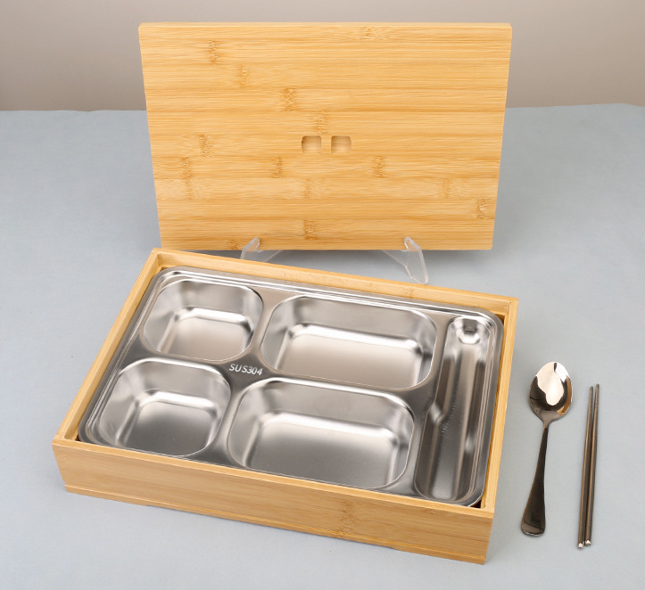 Bulk Buy China Wholesale 304 Stainless Steel Divided Lunch Box For ...