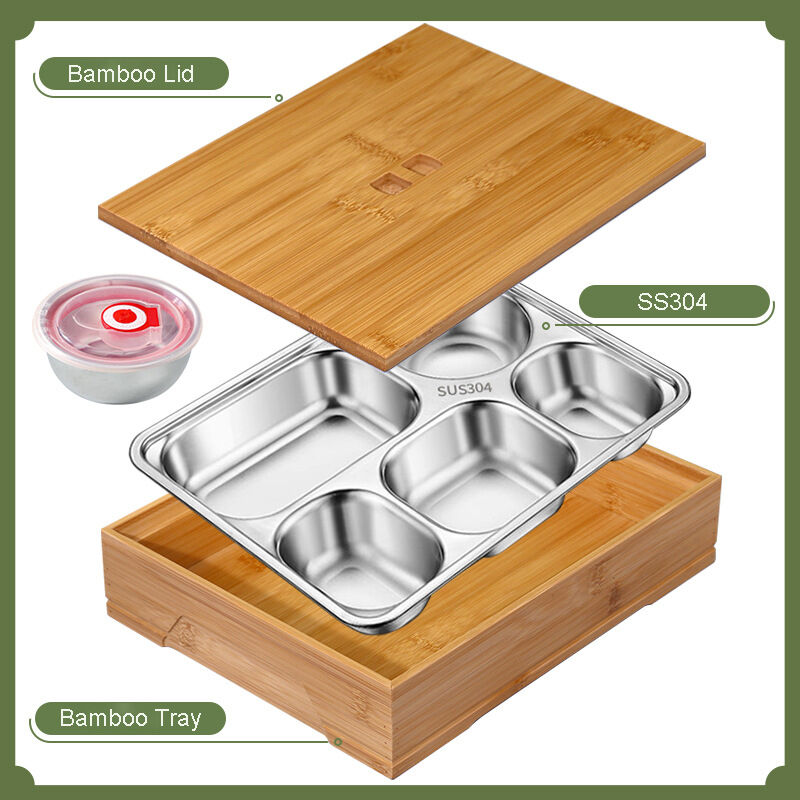Bulk Buy China Wholesale 304 Stainless Steel Divided Lunch Box For ...