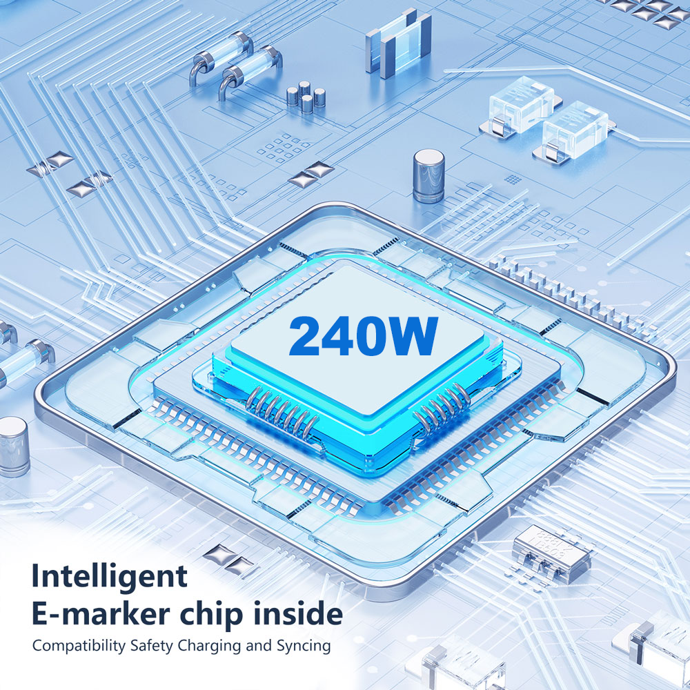 240w Pd Fast Charging Cable 40 Gbps 40gbps Pd240w Type-c Usb4.0 Type C ...