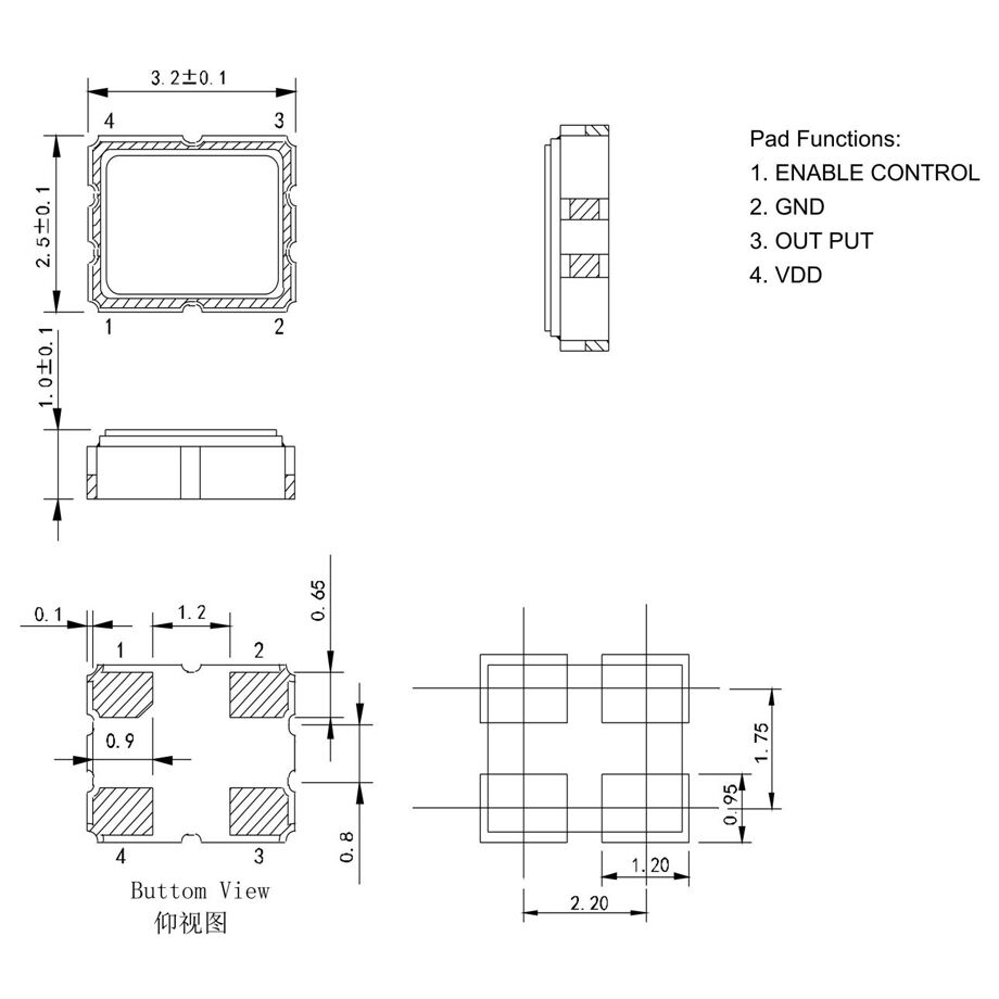 Manufacturer Supply Active Crystal Oscillator 3225 7.68mhz 3.3v 10ppm ...