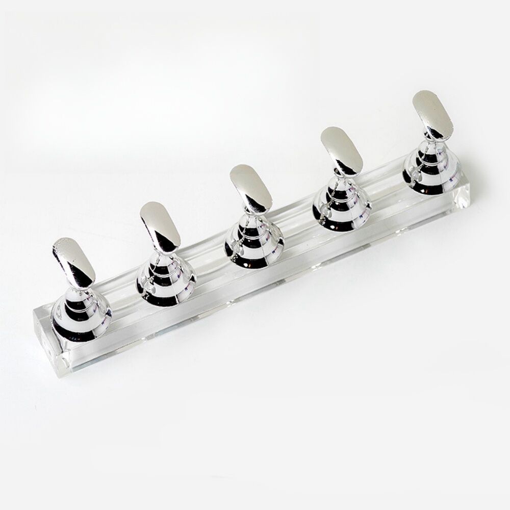 Cross Border Hot Sale Silver Acrylic Base Nail Practice Brackets - Buy ...