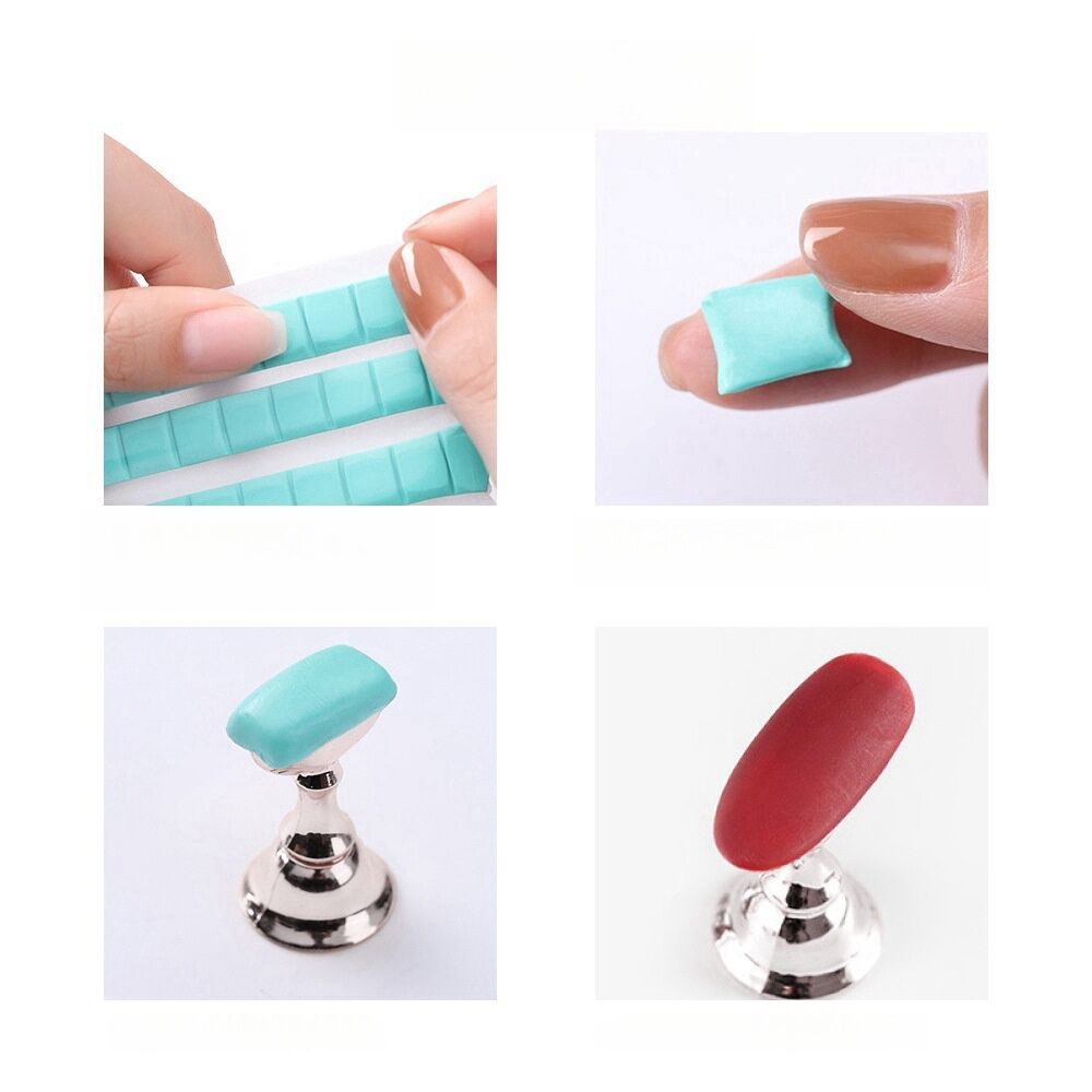 Cross Border Hot Sale Silver Acrylic Base Nail Practice Brackets - Buy ...