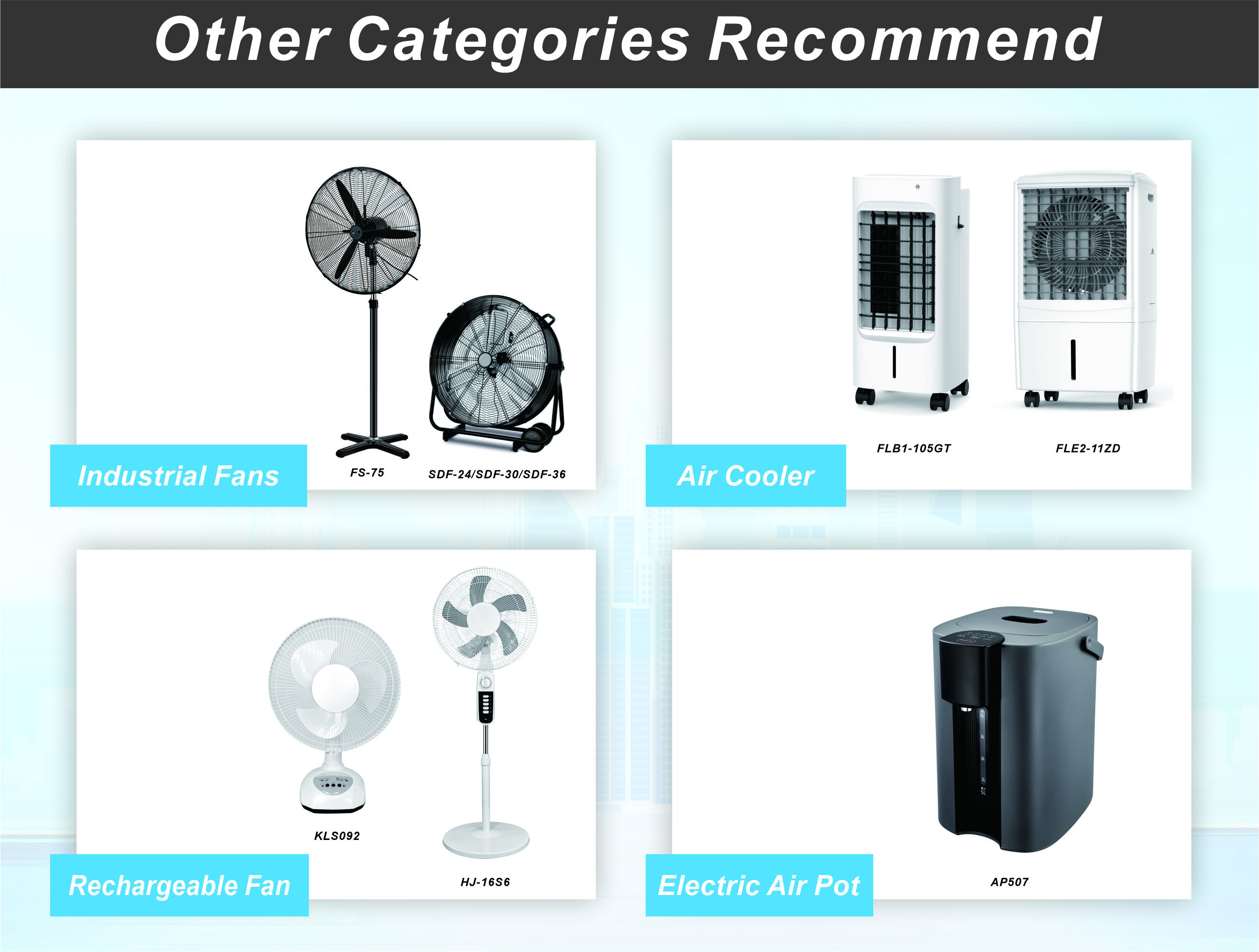 New Design 16 18 Inch 7 Metal Blades Cooling Oscillating Commercial ...