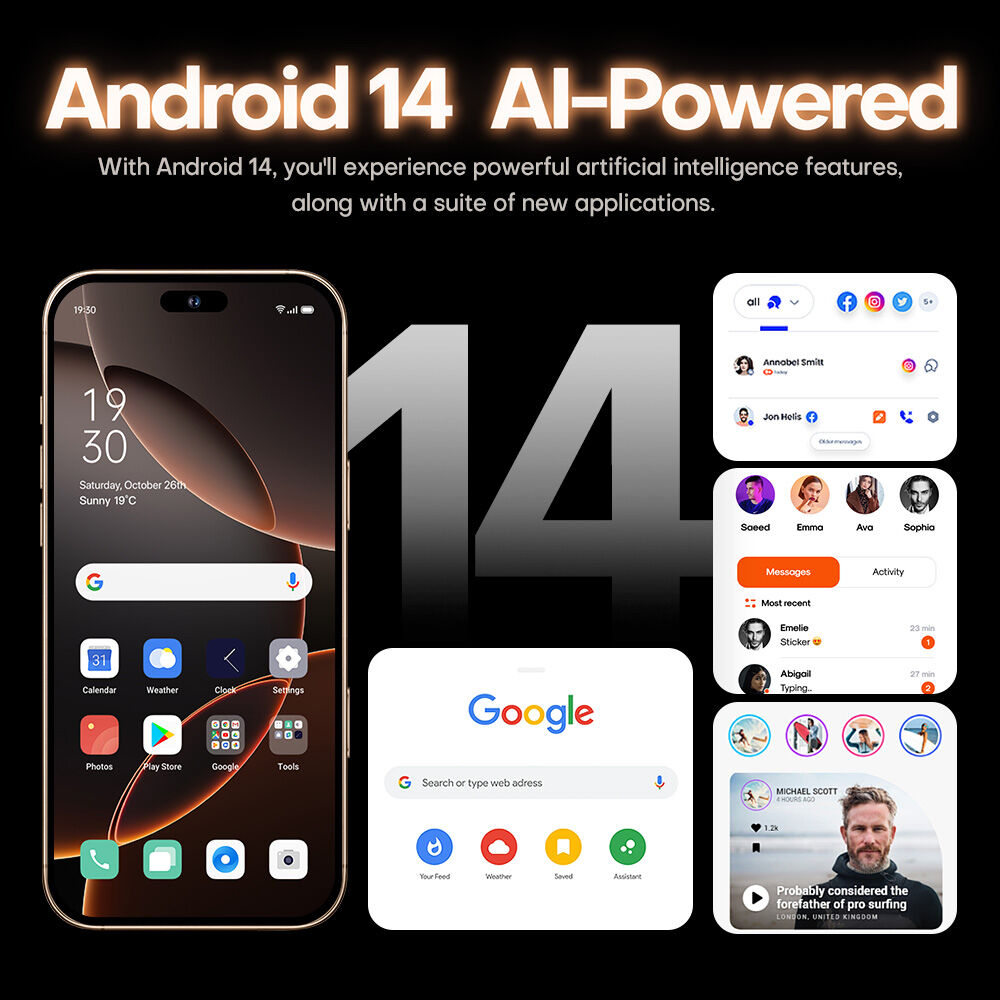 5g Full Screen New Unlocked Black Gsm I16 Pro Max 4gb + 64gb Wholesale ...