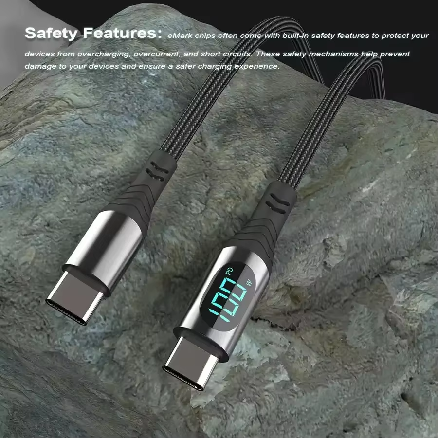 Fast Charging Braided 1.2m 2m 60w 100w Usb C Cable Led Digital Display ...