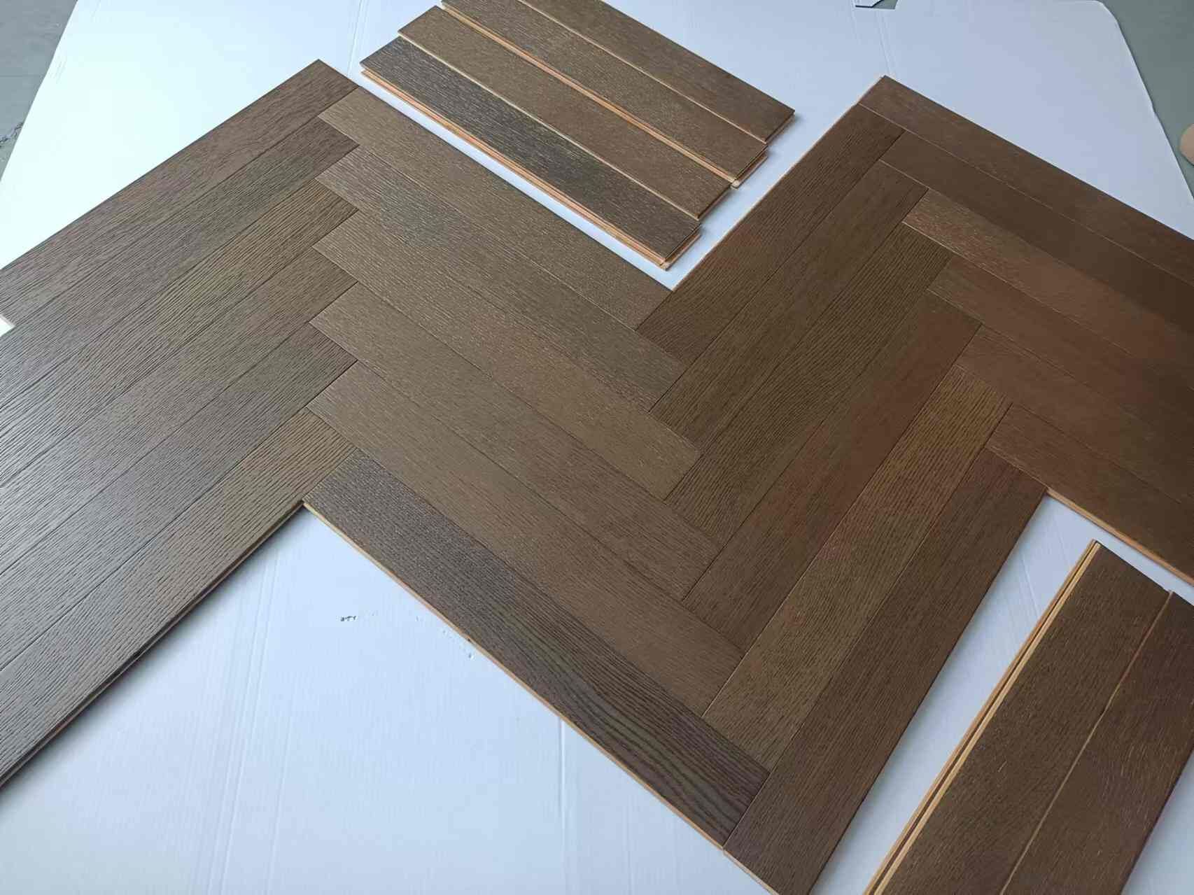 Stright Grain Oak Herringbone Pattern Engineered Wood Flooring For ...