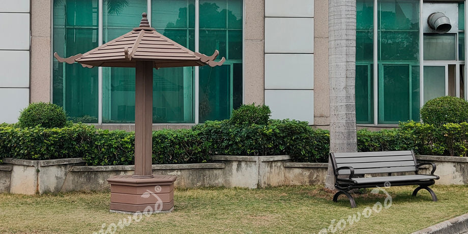Single-arm Pavilion / Gazebo - Anti Corrosion Small Single-post Gazebo ...