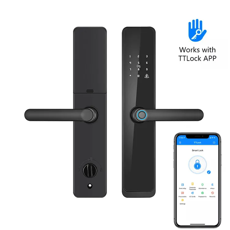 Smart Door Locks High Security Door Lock Fingerprint And Digital Keypad ...