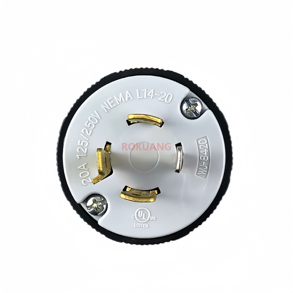 Wholsale Wj-8420 Nema L14-20p 20a 125/250v Ul Cul American Wiring Plug Lamplight Illume Dryer ...