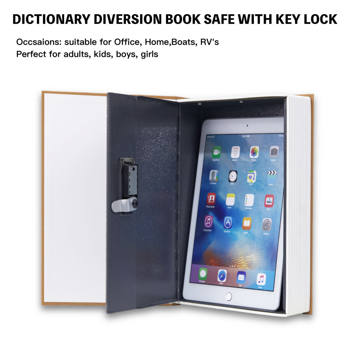 Unbreakable Metal Book Safe Box Used For Storing Valuables With Hide ...