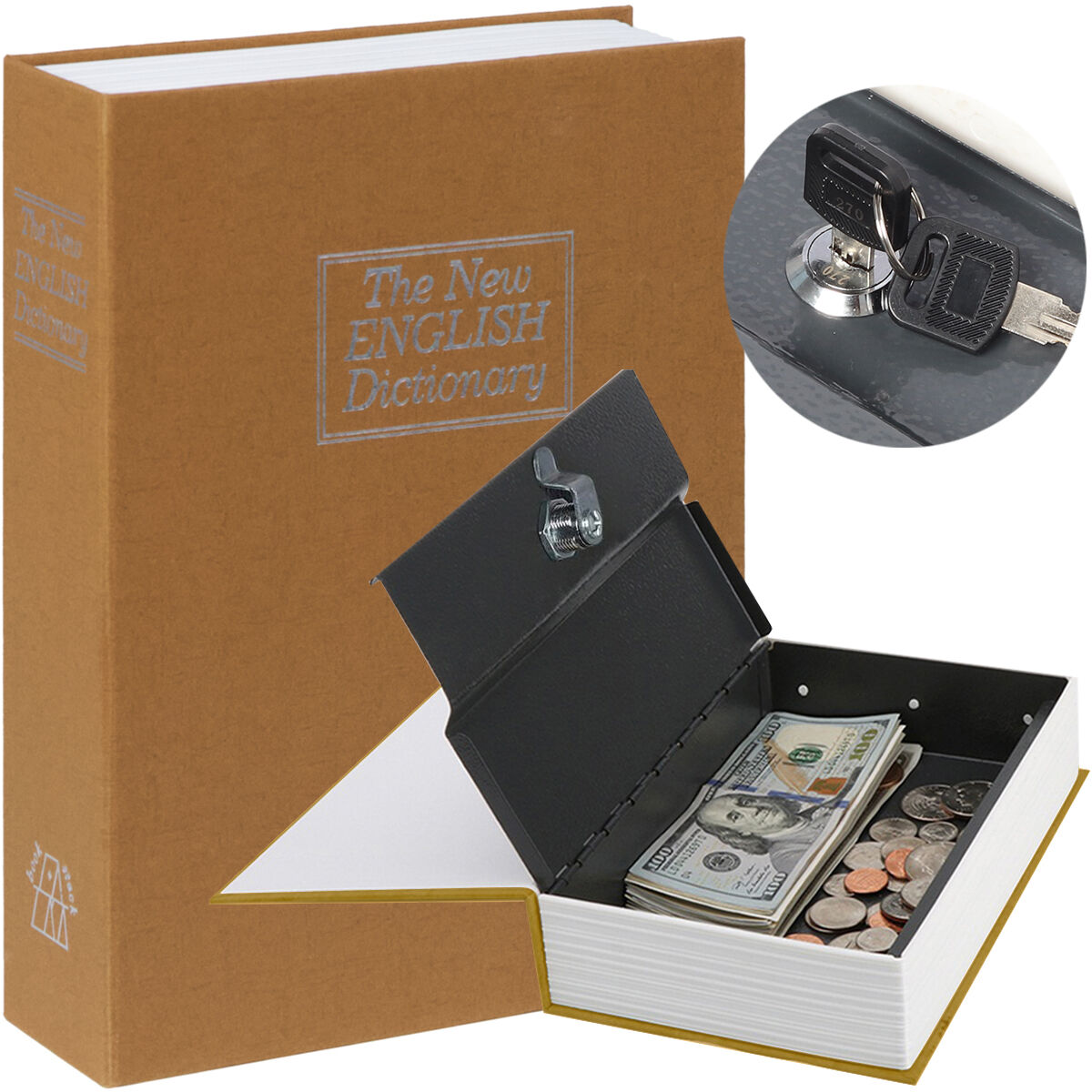 Unbreakable Metal Book Safe Box Used For Storing Valuables With Hide ...