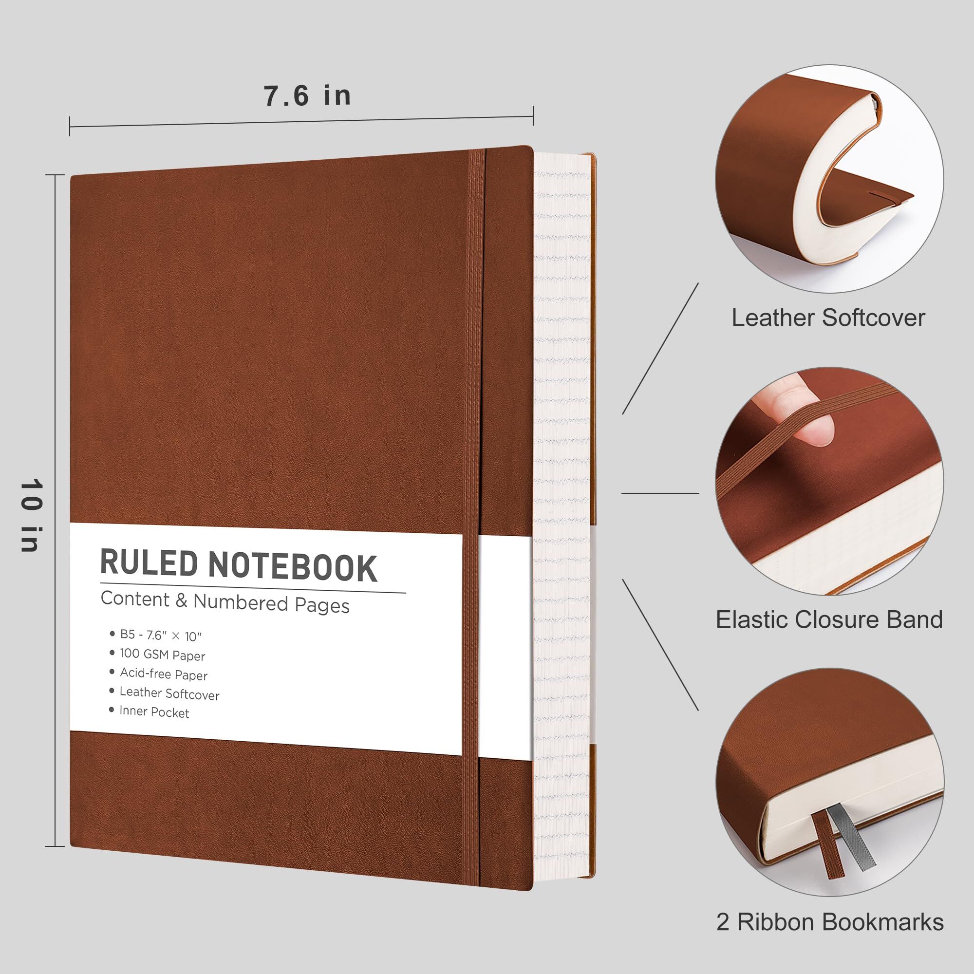 Wholesale Portable Softcover Notebook Leather Planner Agenda B5 ...
