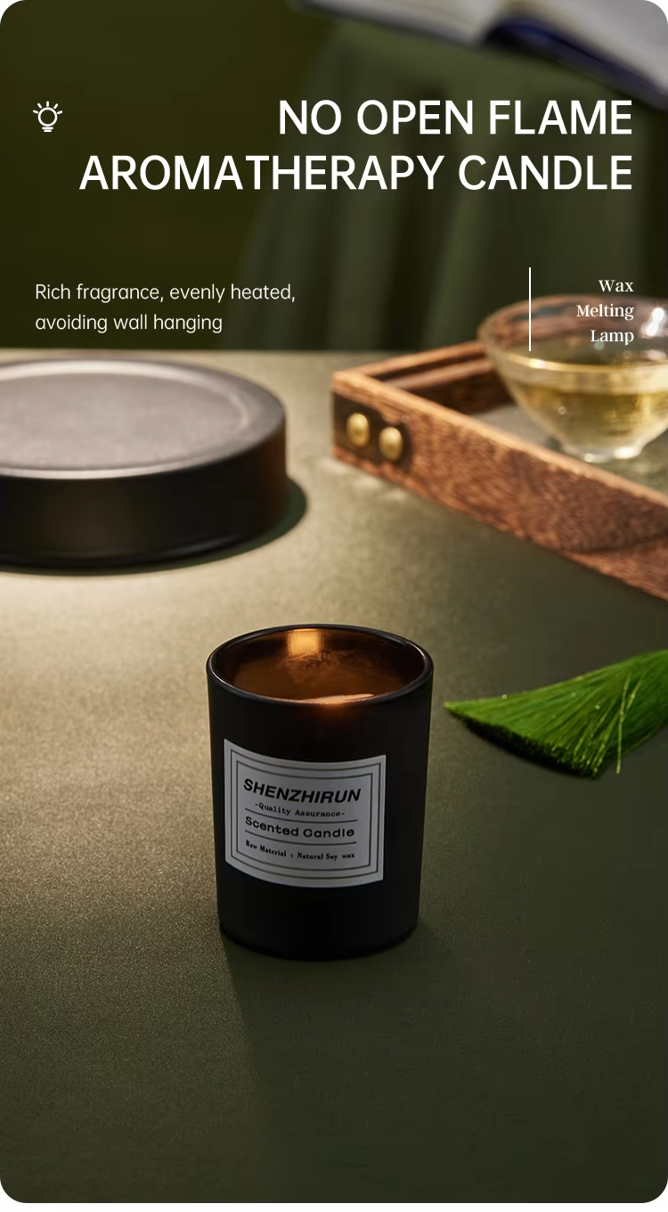 Height Adjustable Melting Wax Lamp Flameless Aromatherapy Lamp Glass ...