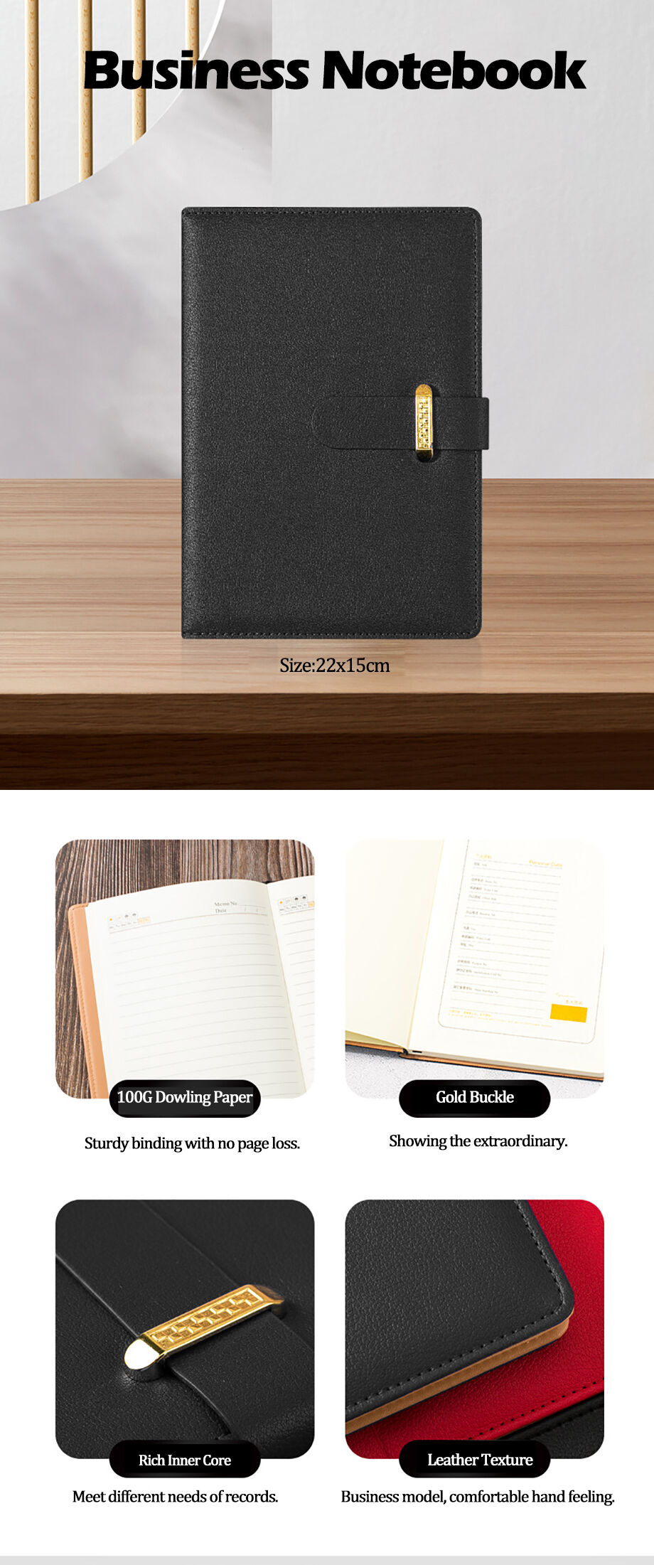 Custom Promotional Notebooks Corporate Business Gift Set With A5 Pu ...