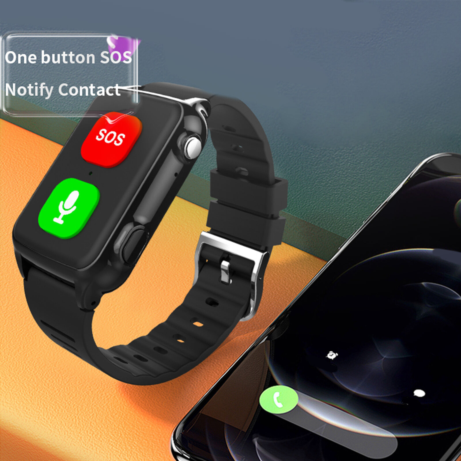 4g Gps Elderly Smartwatch With Fall Detection And Heart Rate Monitoring ...