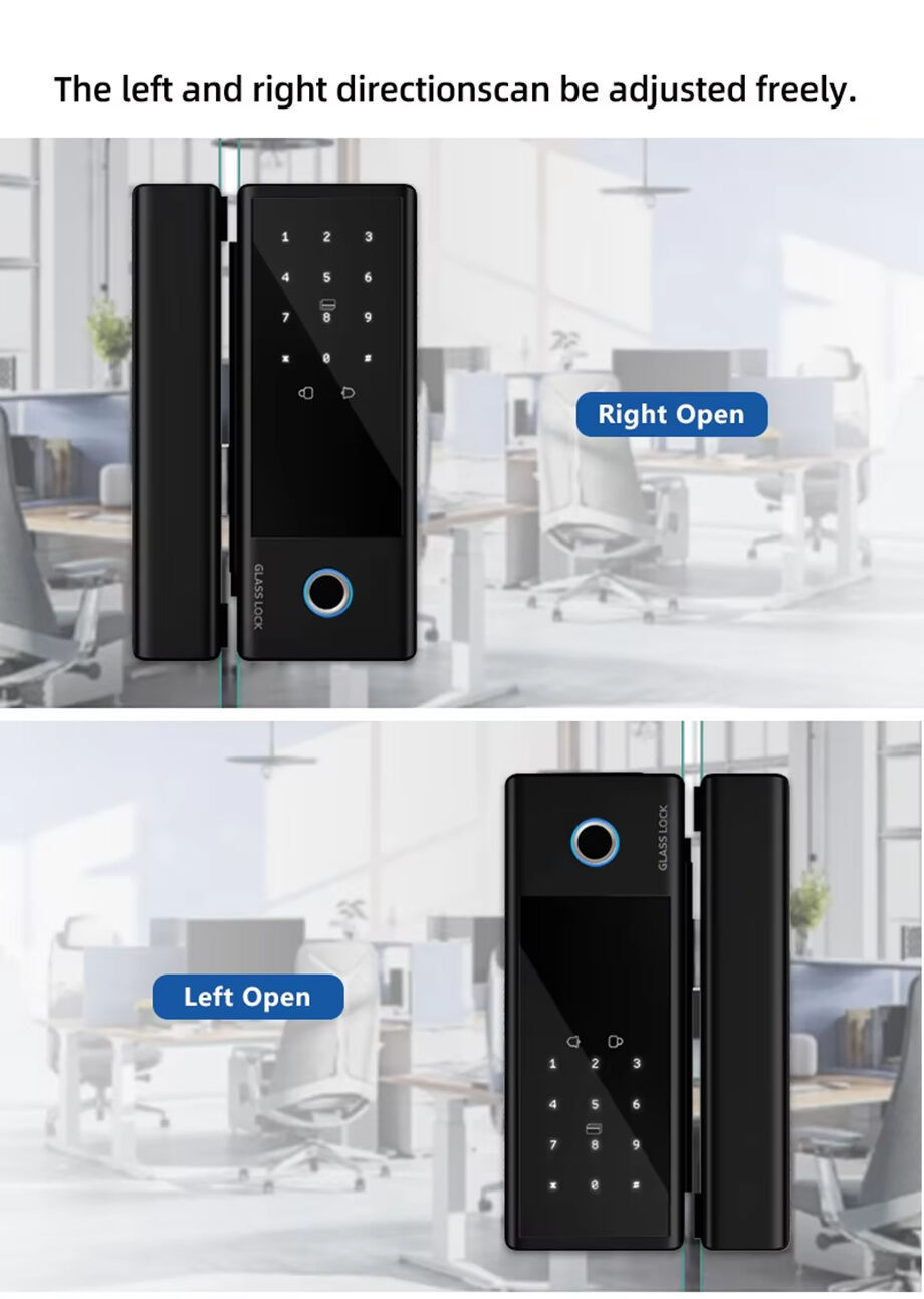 Onlense Waterproof Glass And Aluminum Smart Doors Lock Office With ...