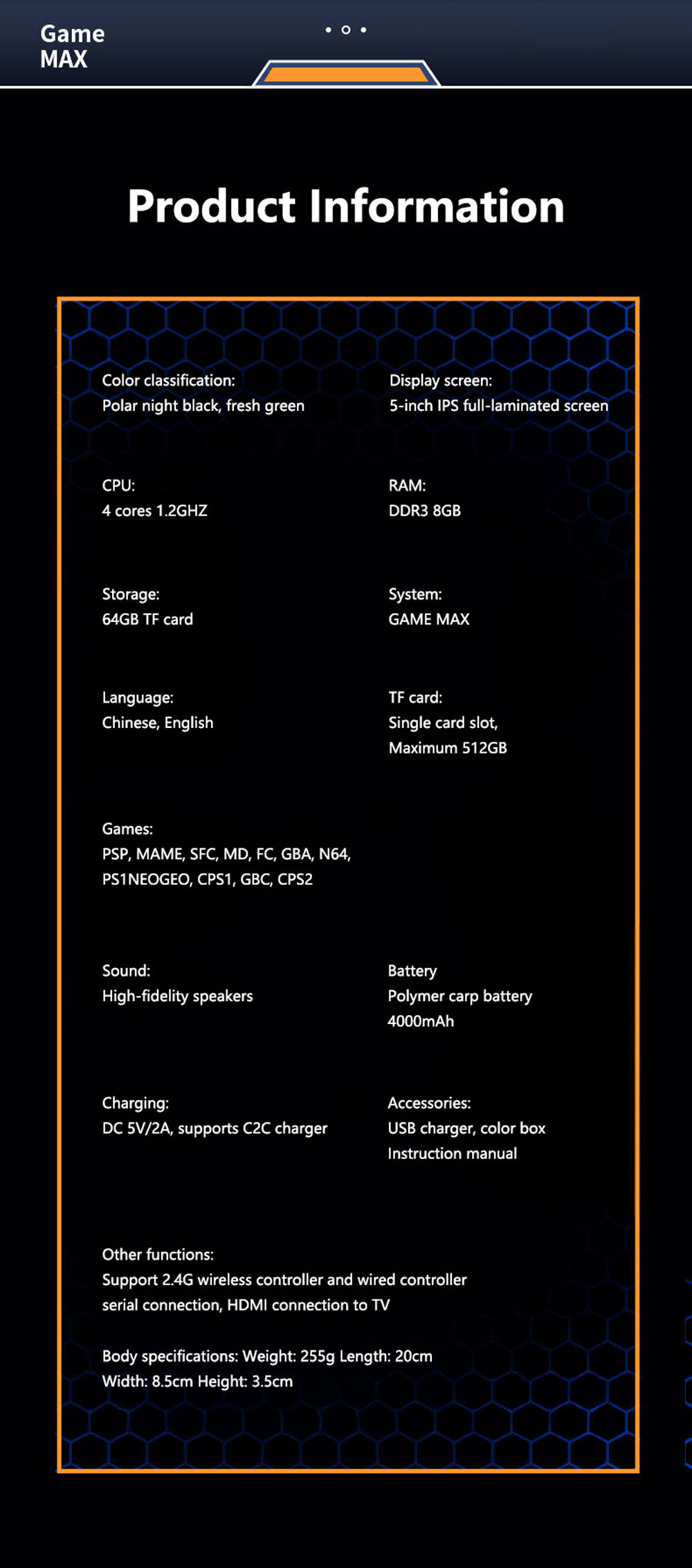 Oem Handheld Game Console Psp Arcade Entertainment 5 Inch Full-fit A500 ...