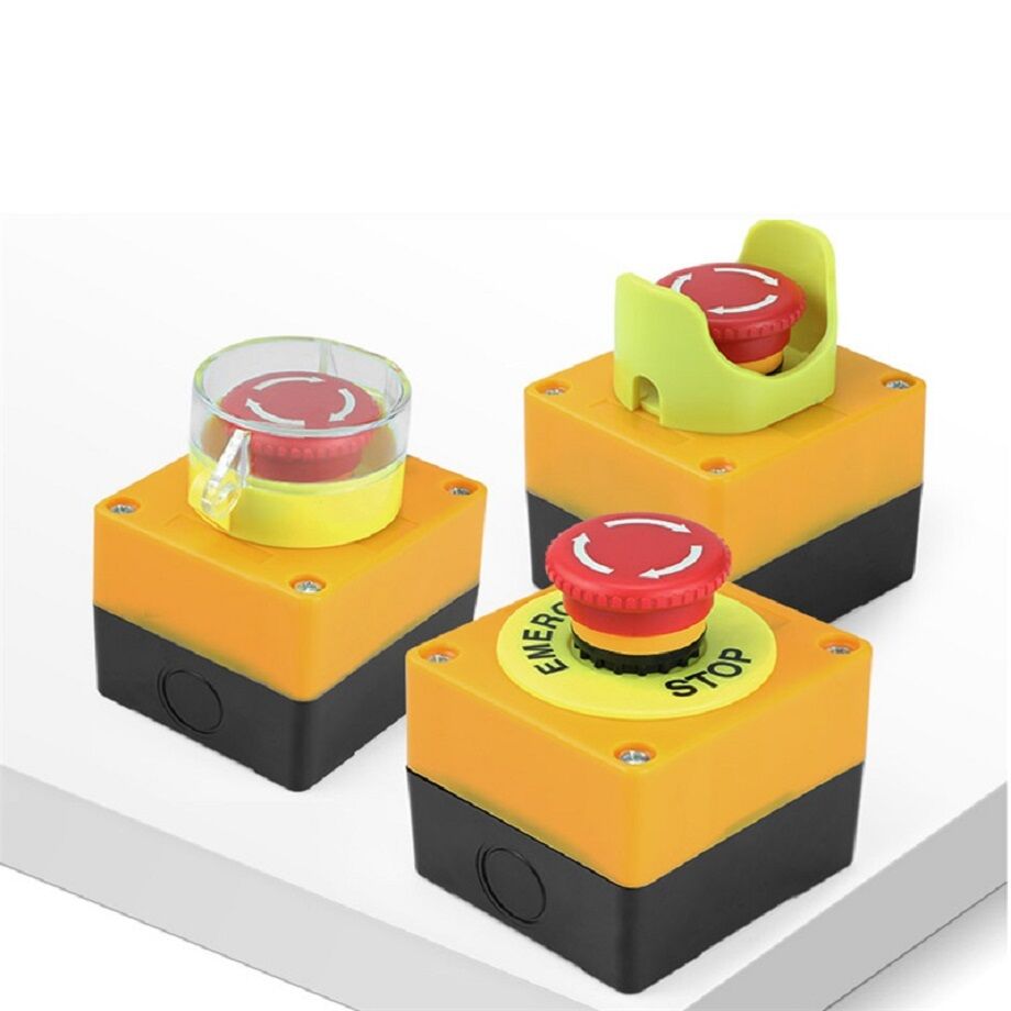 Emergency Stop Button Box Switch Control Waterproof Box Reset Emergency Stop Button Mushroom ...