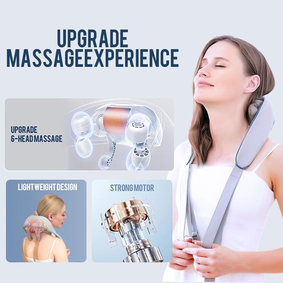 Wireless Electric Neck Massager Shiatsu Neck Shoulder Massager For Car ...